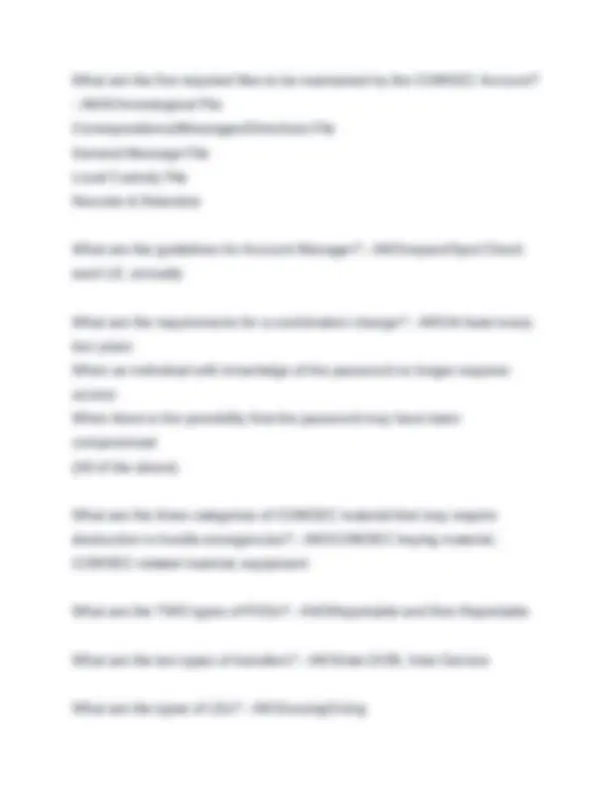 Basic COMSEC Policies & Procedures Exam Test Bank 2025-2026. Questions ...