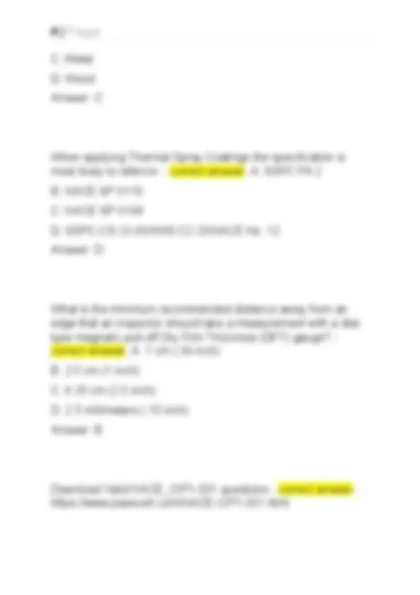 CIP LEVEL 1 NACE-CIP1-001 2025 UPDATED ACTUAL EXAM WITH CORRECT ...