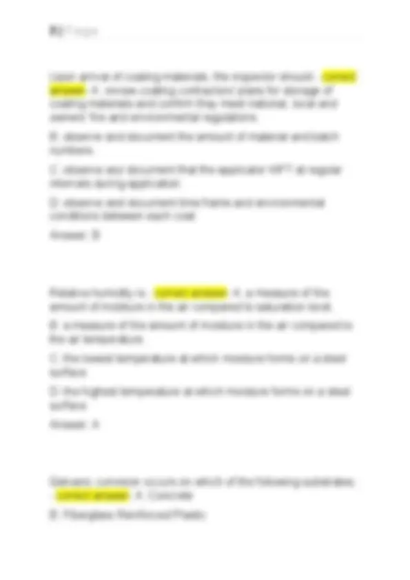 CIP LEVEL 1 NACE-CIP1-001 2025 UPDATED ACTUAL EXAM WITH CORRECT SOLUTIONS. | Exams Advanced ...