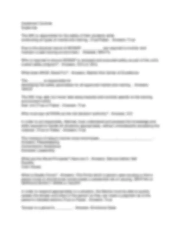 MAIC (MARTITAL ARTS INSTRUCTOR COURSE) - TEST REVIEW 2 | Exams Social ...