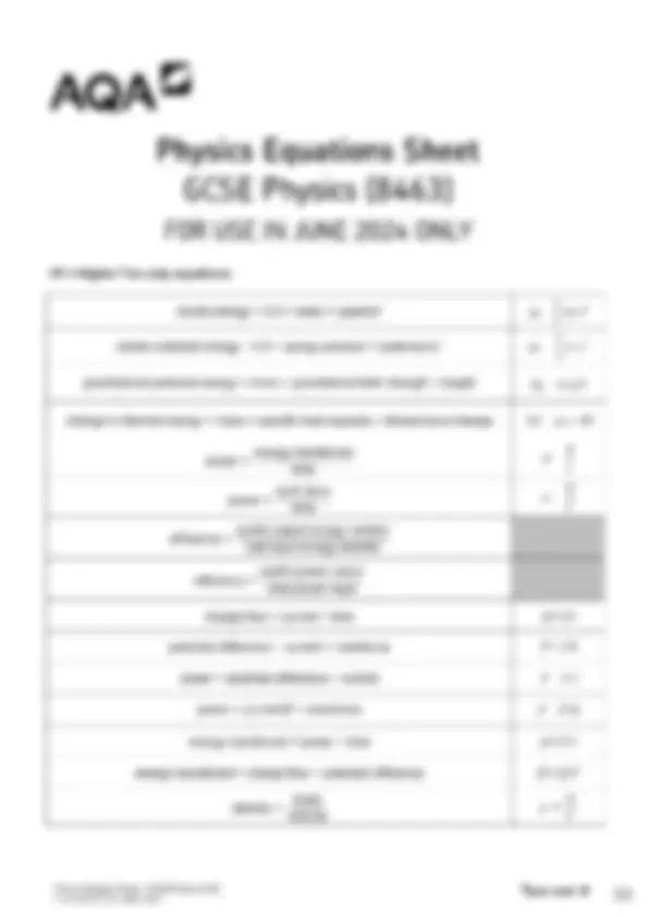 2025 AQA GCSE PHYSICS 8463/1F Paper 1 Foundation Tier Question Paper ...