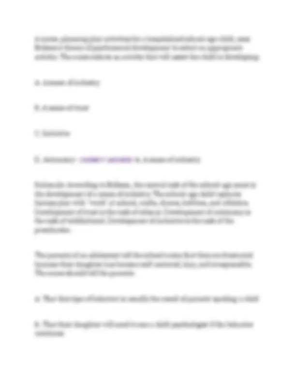 MODULE 1 DEVELOPMENTAL STAGES AND TRANSITION EXAM WITH DETAILED ANSWERS ...