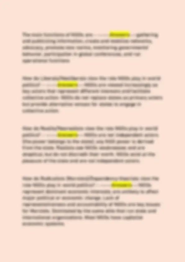 FINAL EXAM INS3003 GLOBAL GOVERNANCE EXAM newest actual 2025/2026 ...