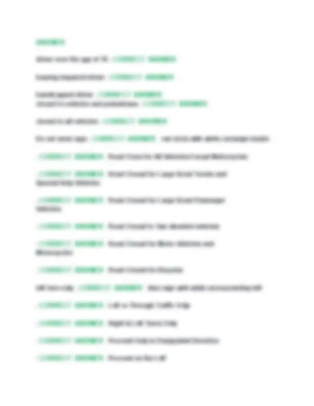 Japanese SOFA Driving Exam: Q&A Study Guide 2025 | Exams Nursing | Docsity