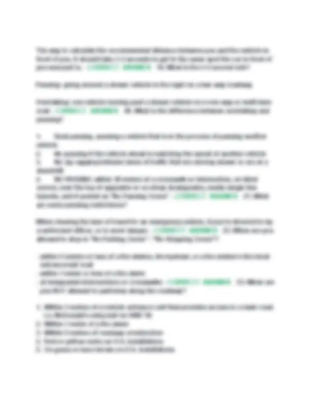 Japanese SOFA Driving Exam: Q&A Study Guide 2025 | Exams Nursing | Docsity