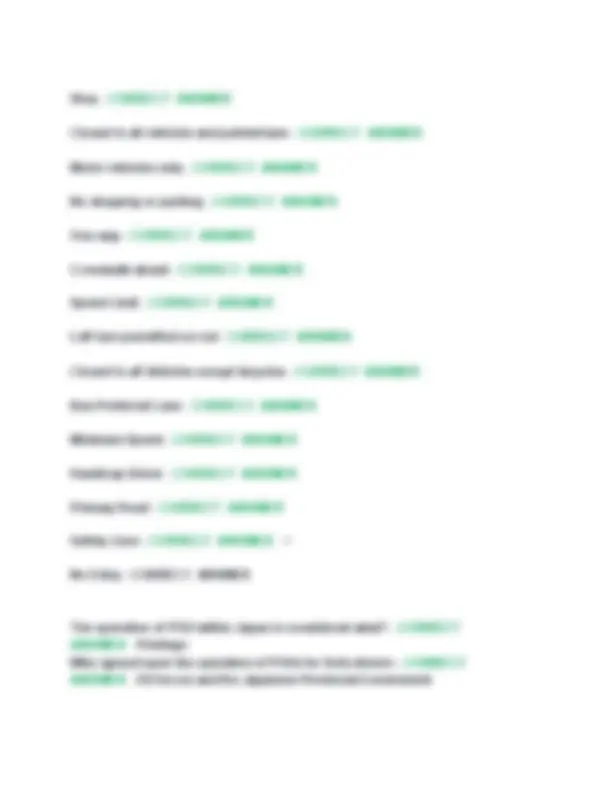 Japanese SOFA Driving Exam: Q&A Study Guide 2025 | Exams Nursing | Docsity