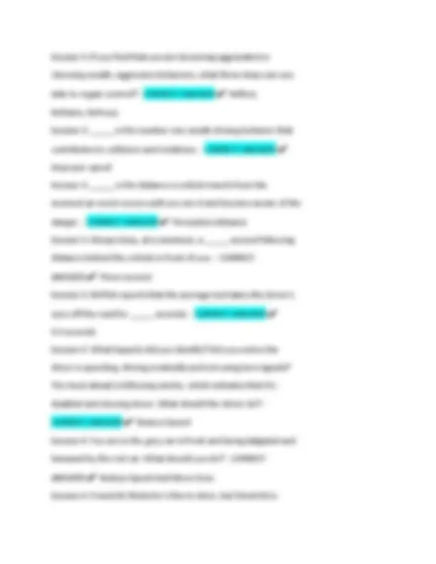 NSC DEFENSIVE DRIVING COURSE EXAM VERIFIED CORRECT ANSWERS 2025 | Exams ...