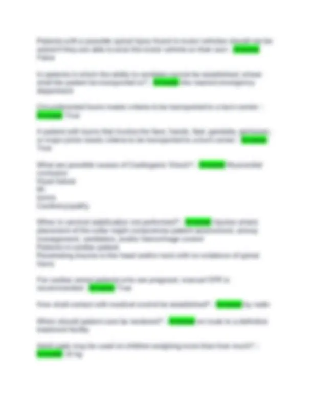 SNHD EMT Protocols Q&A: 2025 Update for Emergency Medical Technicians ...