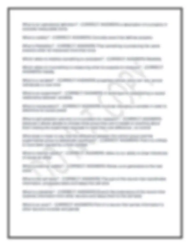 NVCC PSY 200-E43L Exam 1 Complete Questions And Answers | Exams Nursing | Docsity