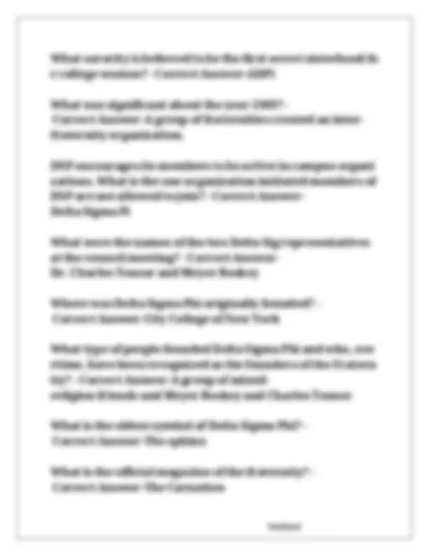 Delta Sigma Final Exam Questions With 100% Correct And Verified Answers ...