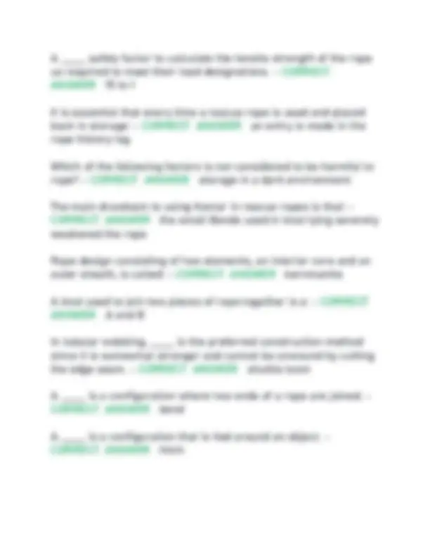 ROPE RESCUE TECHNICIAN EXAM QUESTIONS AND ANSWERS EXAM 2025-2025 | ACTUAL EXAM WITH A STU ...