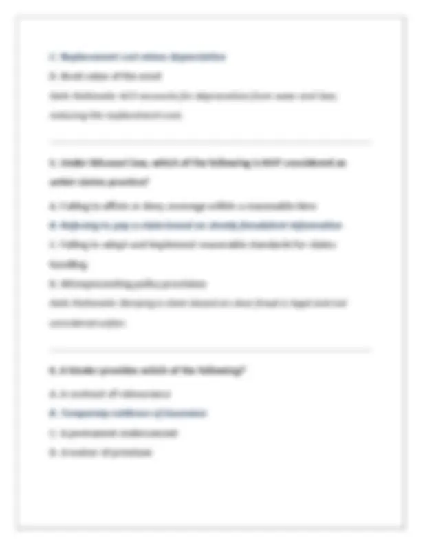 MISSOURI PROPERTY & CASUALTY INSURANCE PRACTICE EXAM QUESTIONS AND ...