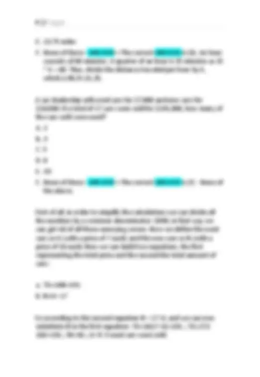 WONDERLIC TEST NEWEST ACTUAL TEST QUESTIONS AND CORRECT DETAILED ...