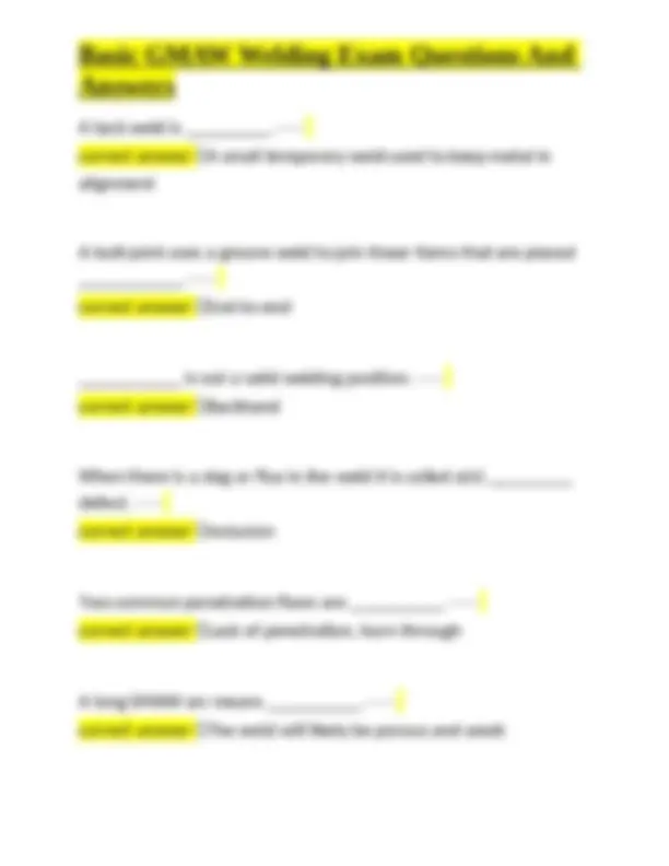Basic GMAW Welding Exam Questions And Answers | Exams Welding ...