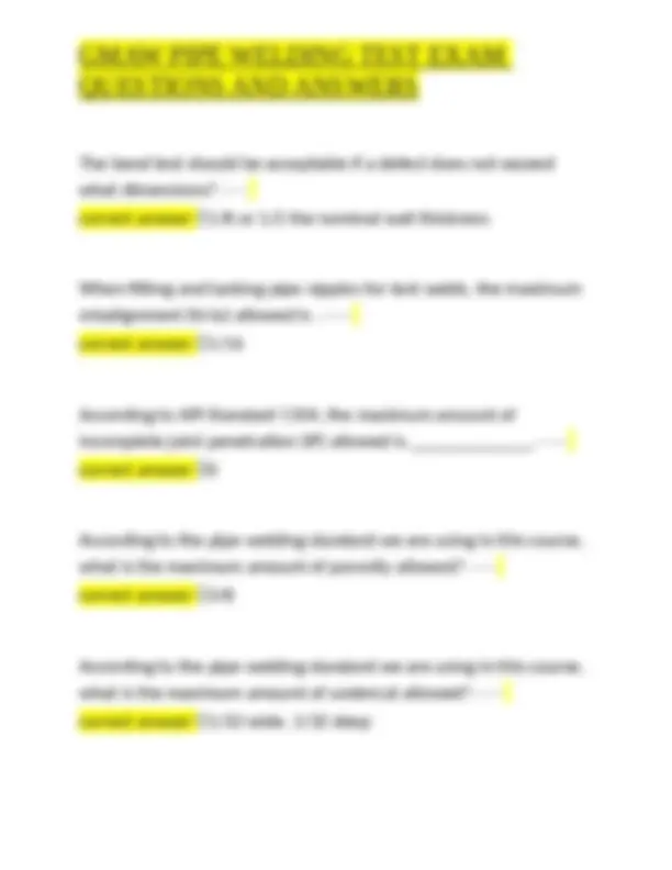 GMAW PIPE WELDING TEST EXAM QUESTIONS AND ANSWERS | Exams Welding ...