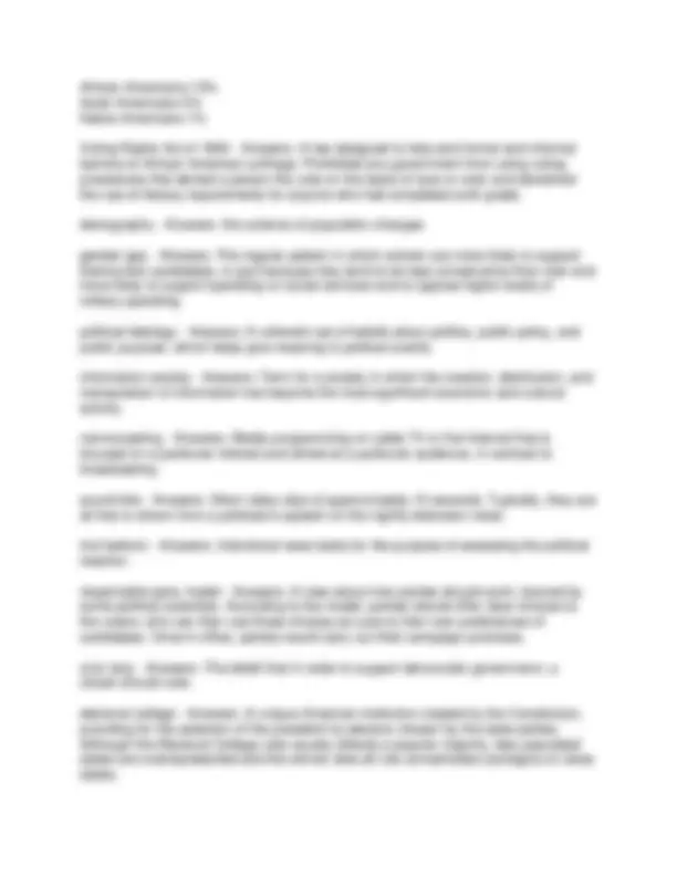 POS 2041 FINAL EXAM STUDY GUIDE | Exams Social Sciences | Docsity