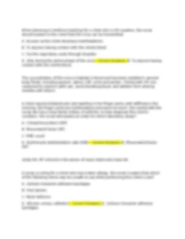 ATI Medical-Surgical Practice Test Immune and Infectious Exam Questions ...