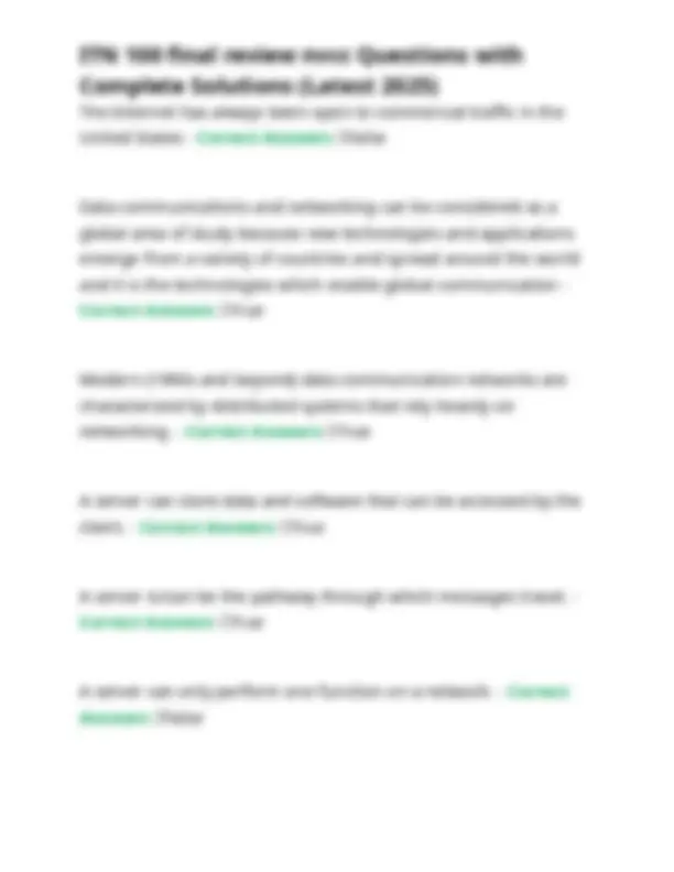 ITN 100 final review nvcc Questions with Complete Solutions (Latest ...