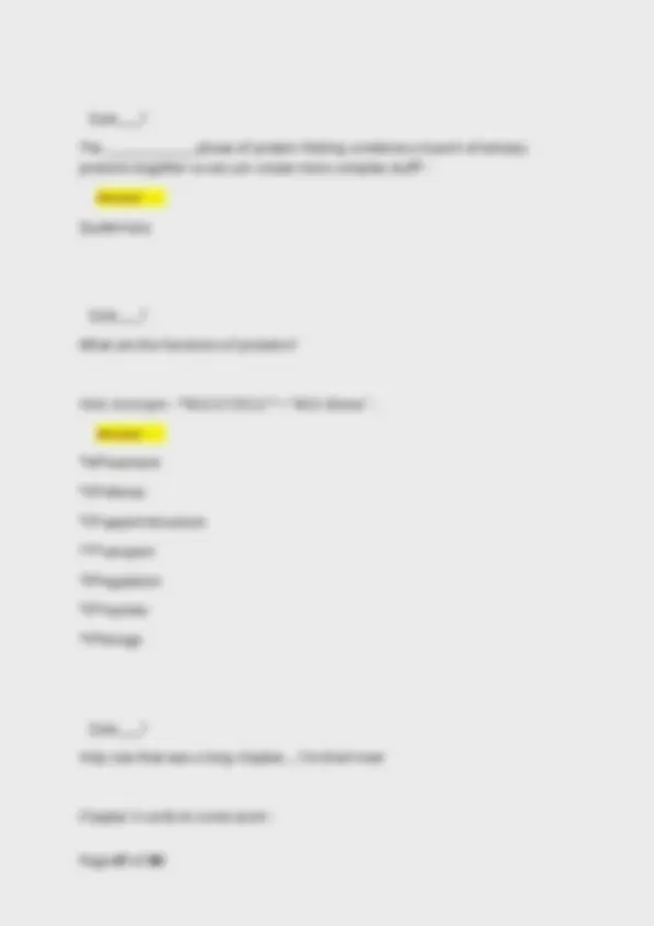 A&P 1 - Exam 1 - Chapters 1-3 Cumulative Review / Comprehensive ...