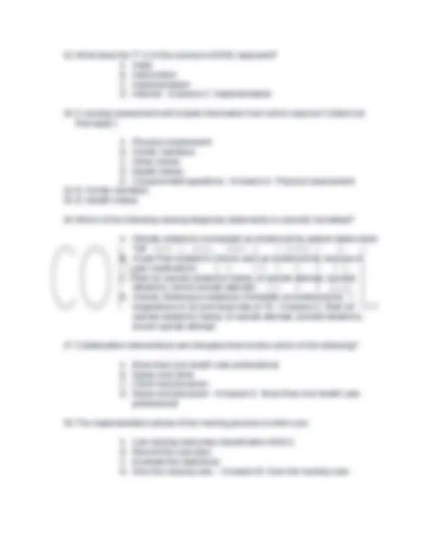 NUR1023 – Health Assessment Review Final Exam Complete Solution ...