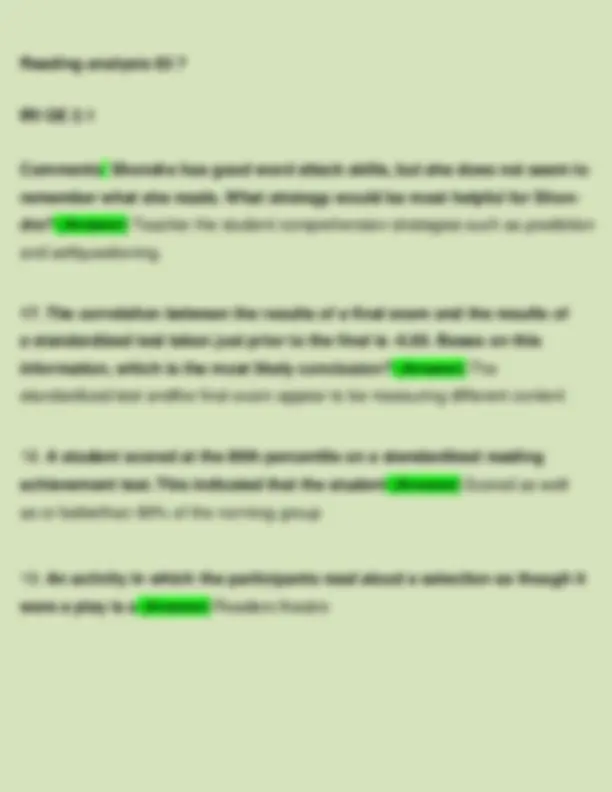 FTCE Subject Area K-6 Language Arts Questions and Answers (Verified ...