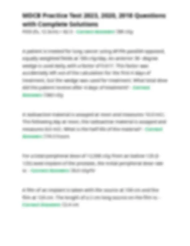 MDCB Practice Test 2023, 2020, 2018 Questions with Complete Solutions ...