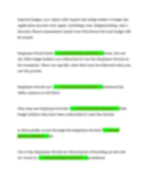 Airport SIDA ID badge Exam Questions with 100% Correct Answers | Exams ...