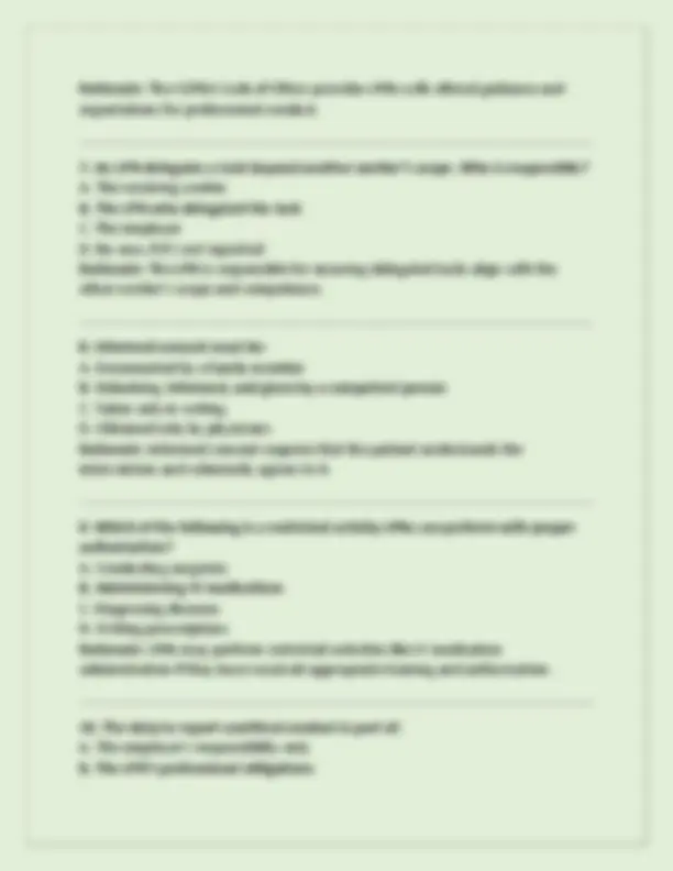 CLPNA Jurisprudence Exam practice exam Questions and correct Answers ...