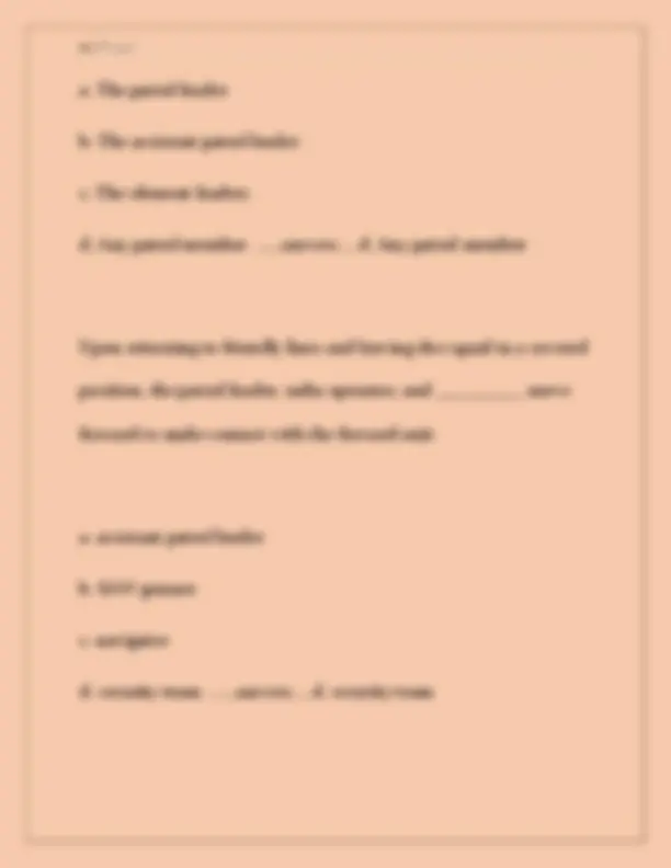 Infantry Patrol Tactics: Study Guide with Questions and Answers | Exams ...