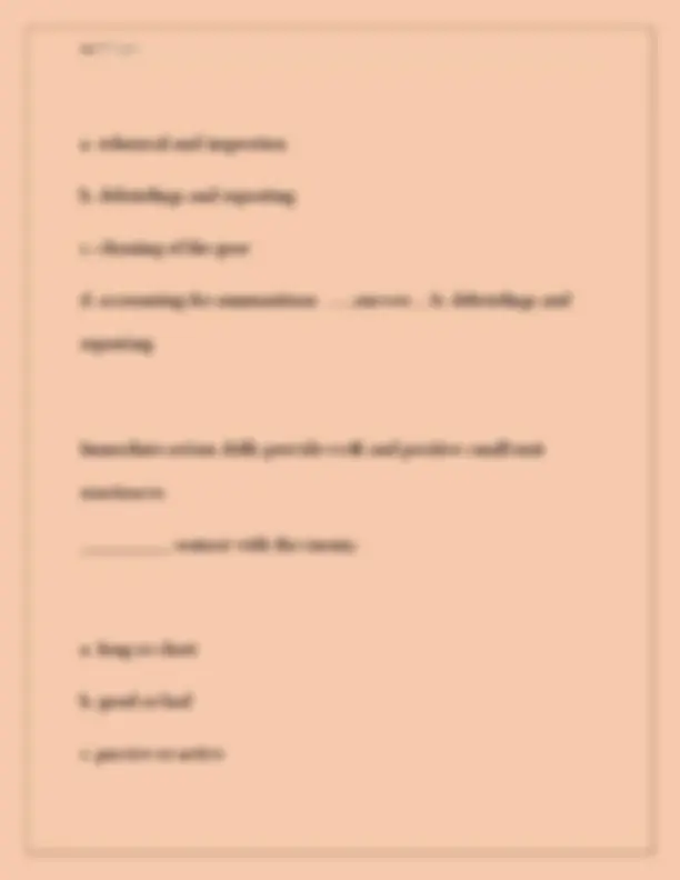 Infantry Patrol Tactics: Study Guide with Questions and Answers | Exams ...