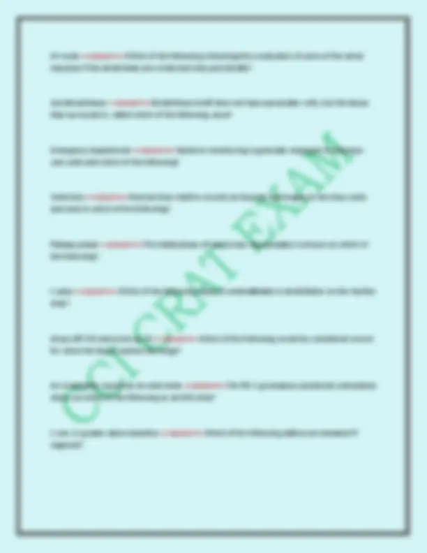 CCI CRAT EXAM LATEST 2025 UPDATE WITH COMPLETE QUESTIONS AND CORRECTLY ...