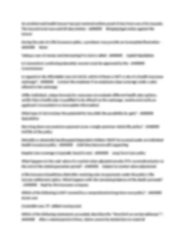 CT LIFE & HEALTH INSURANCE EXAM 2024 (XCEL SOLUTIONS & PROMETRIC ...