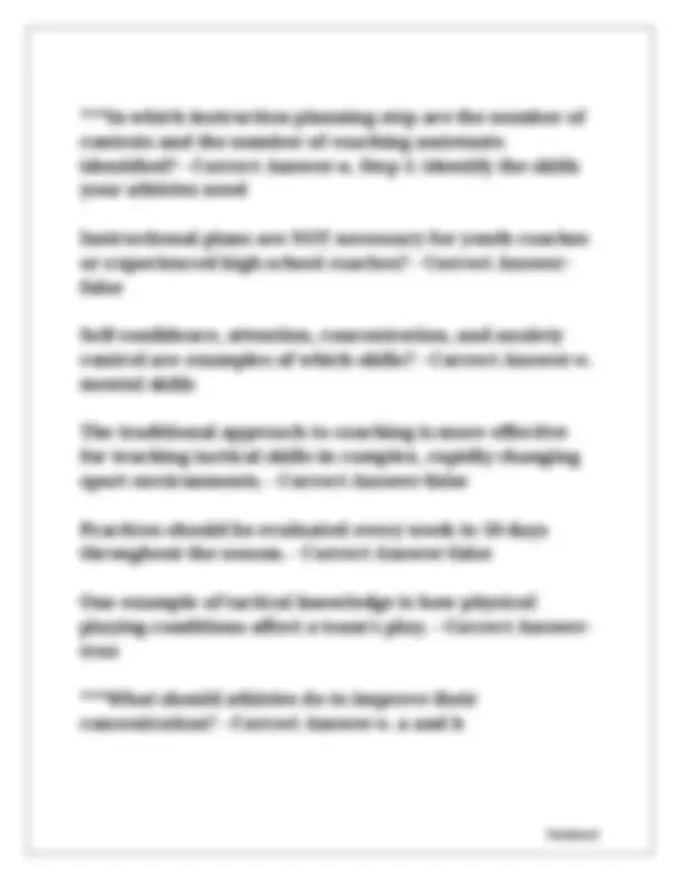 Successful Coaching ASEP Exam Test With 100% Correct And Verified ...