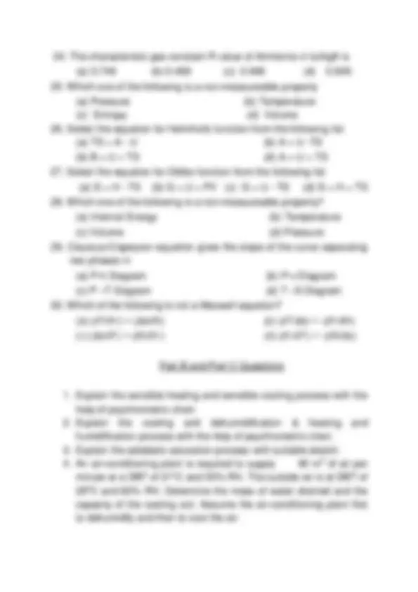 Engineering Thermodynamics Question Unit 3 and Unit 4 MCQ and Part B and C | Study Guides ...