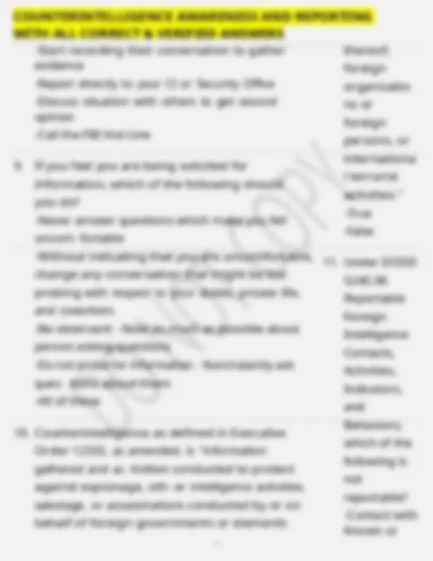 Counterintelligence Awareness Quiz: Q&A on Espionage Detection | Exams ...