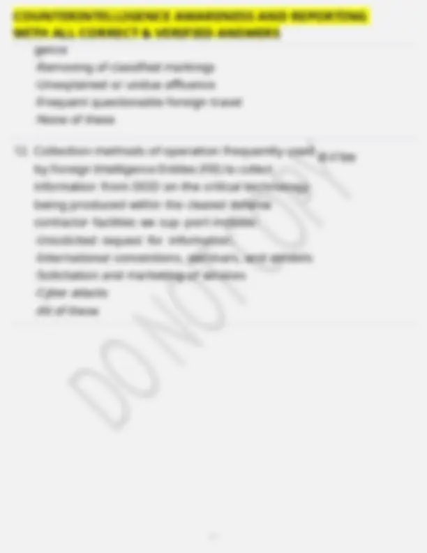 Counterintelligence Awareness Quiz: Q&A on Espionage Detection | Exams ...