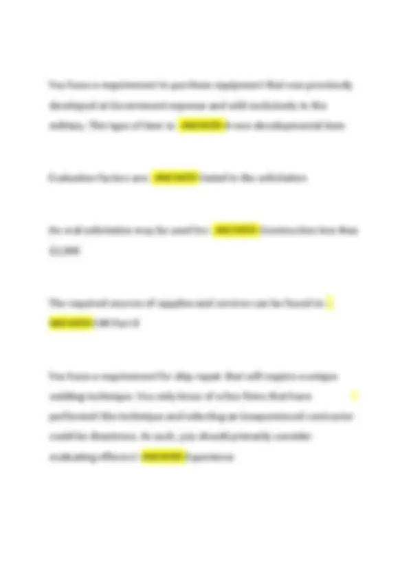 CON 237 SIMPLIFIED ACQUISITION PROCEDURES EXAM COMPLETE SOLUTION ...