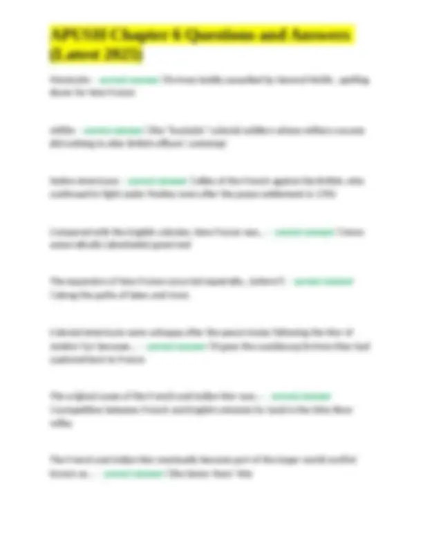 APUSH Chapter 6 Questions and Answers (Latest 2025) | Exams Nursing ...