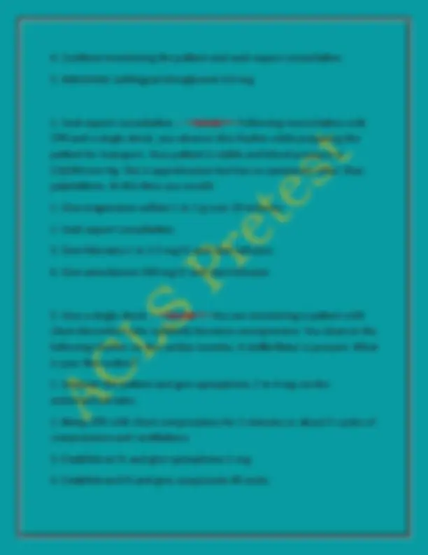 ACLS Pretest Questions and Answers for Certification 2025/2026 | Exams ...