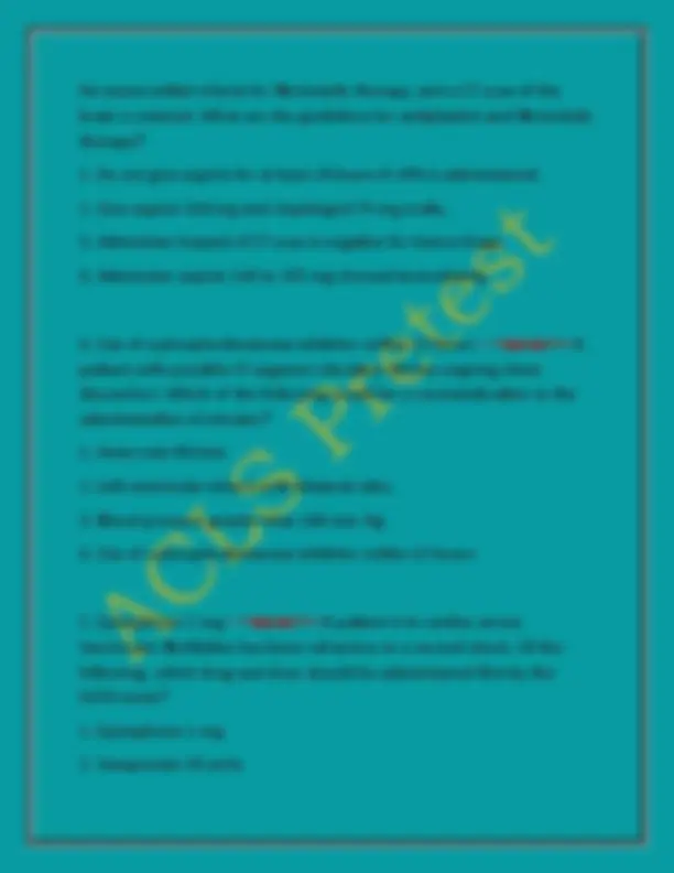 ACLS Pretest Questions and Answers for Certification 2025/2026 | Exams ...