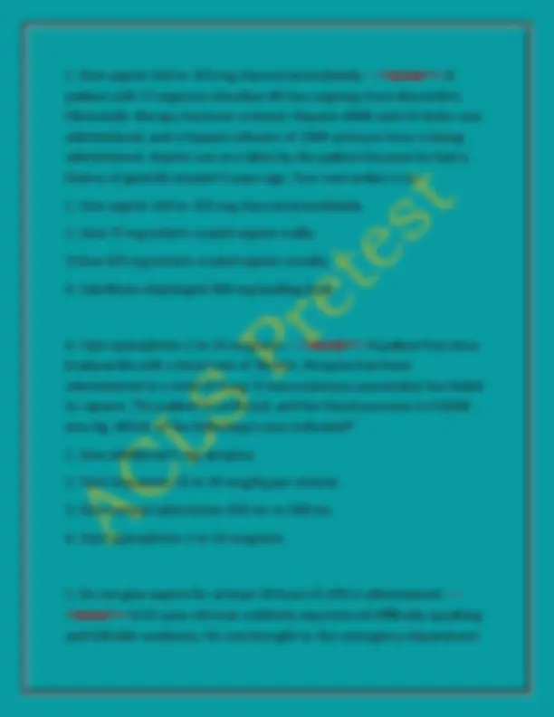 ACLS Pretest Questions and Answers for Certification 2025/2026 | Exams ...