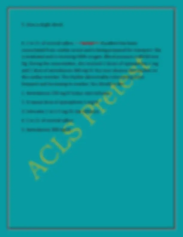 ACLS Pretest Questions and Answers for Certification 2025/2026 | Exams ...