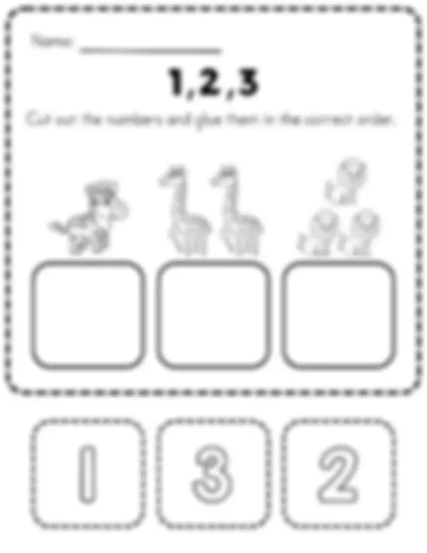 Preschool Math Learning Numbers 1 to 5 | Study notes Mathematics | Docsity