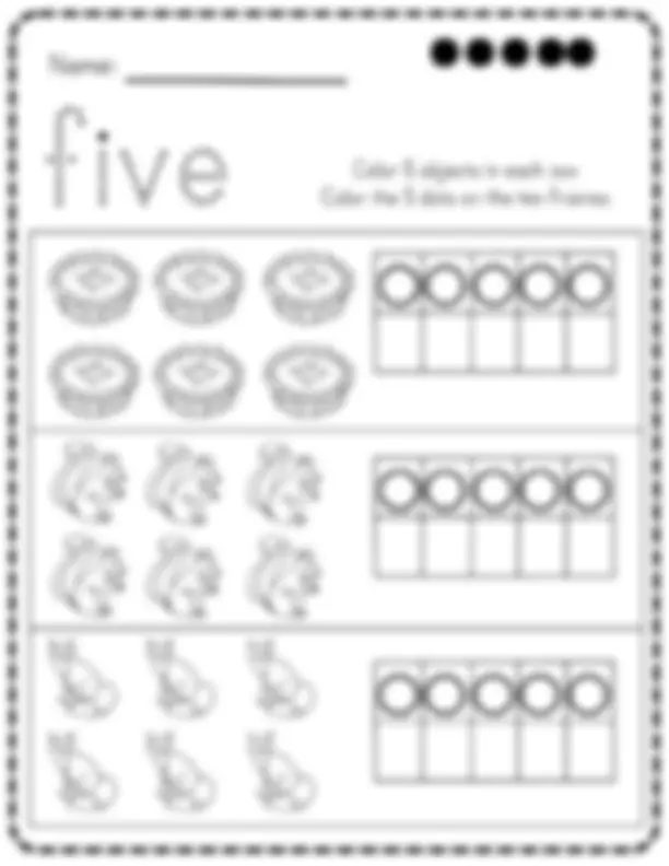 Preschool Math Learning Numbers 1 to 5 | Study notes Mathematics | Docsity