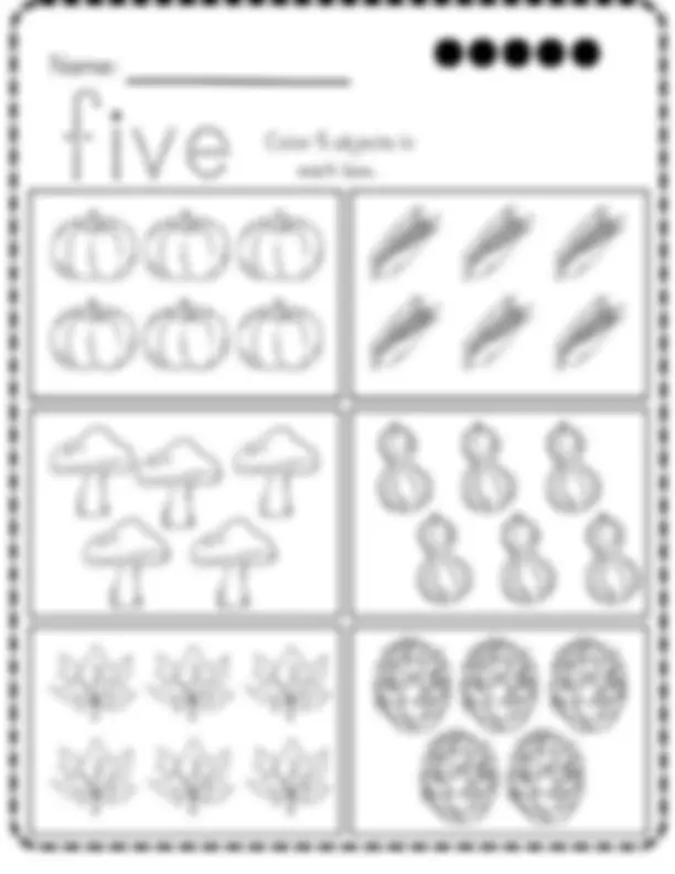 Preschool Math Learning Numbers 1 to 5 | Study notes Mathematics | Docsity