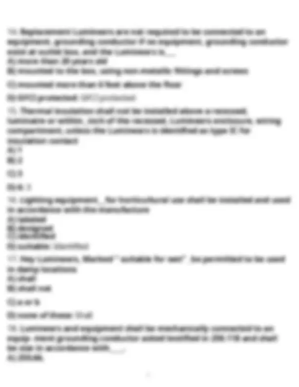 TEST 6 NEC ARTICLES SAMPLE REVISION TEST UPDATED WITH 100% CORRECT ...