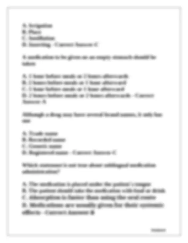 Certified Medication Aide Exam Study Guide Chapters 5-6 With 100% ...