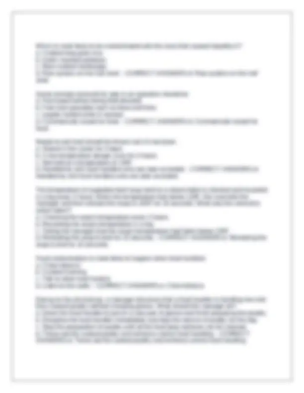 SERVSAFE FOOD MANAGER PRACTICE EXAM QUESTIONS WITH CORRECT ANSWERS 100% ...