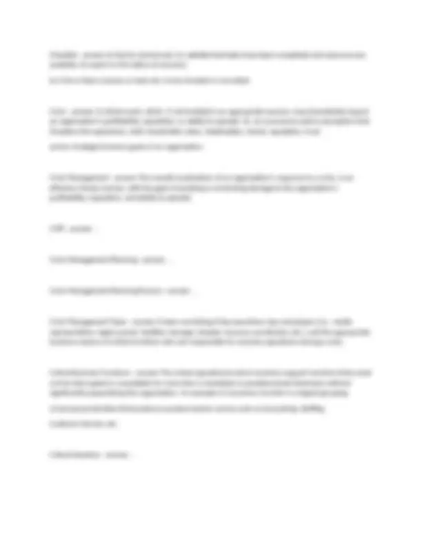 Business Continuity Terms - Unit 1 Exam study guide questions and ...