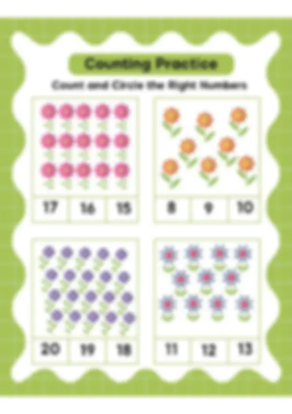 First Grade Mathematics Counting Exercises | Study notes Mathematics ...